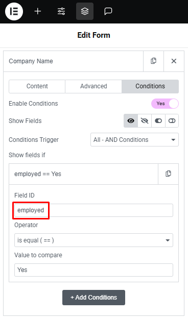 Conditional Logic for Elementor Form - Cool FormKit